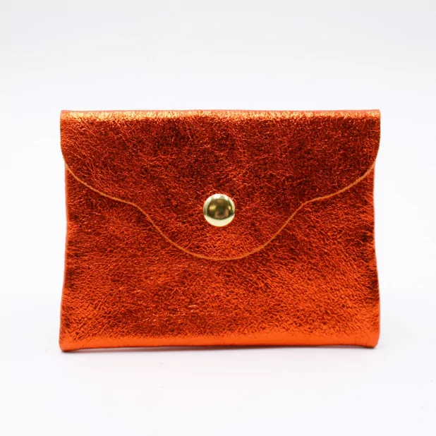 Petit porte monnaie cuir pailleté