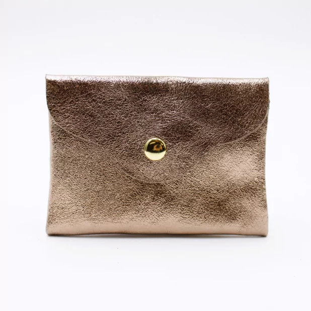 Petit porte monnaie cuir pailleté