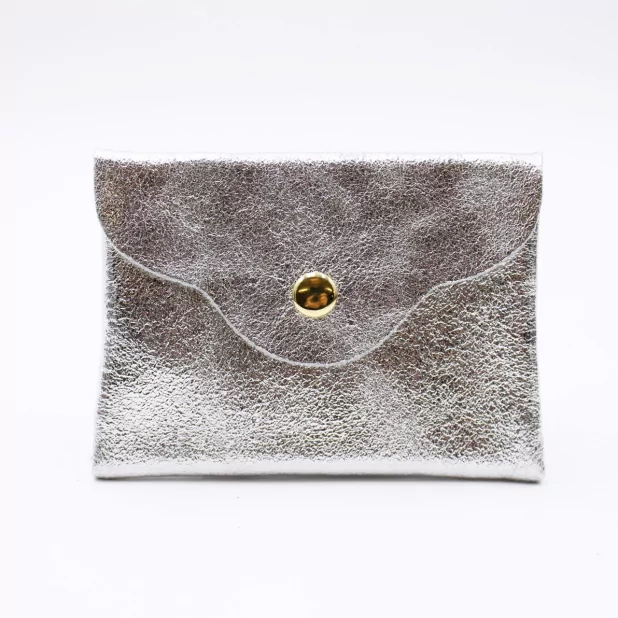 Petit porte monnaie cuir pailleté